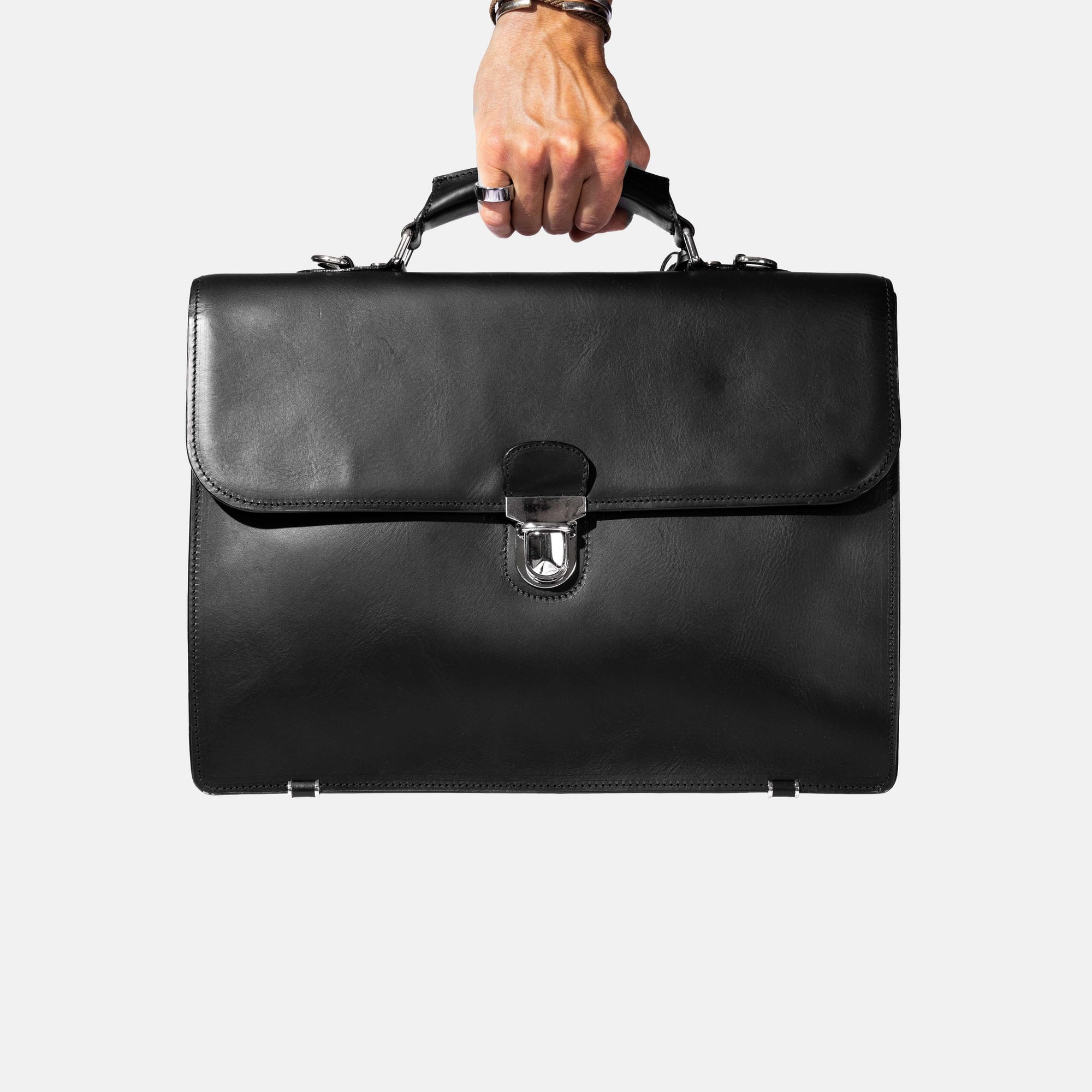 Baron — Briefcase Black Leather