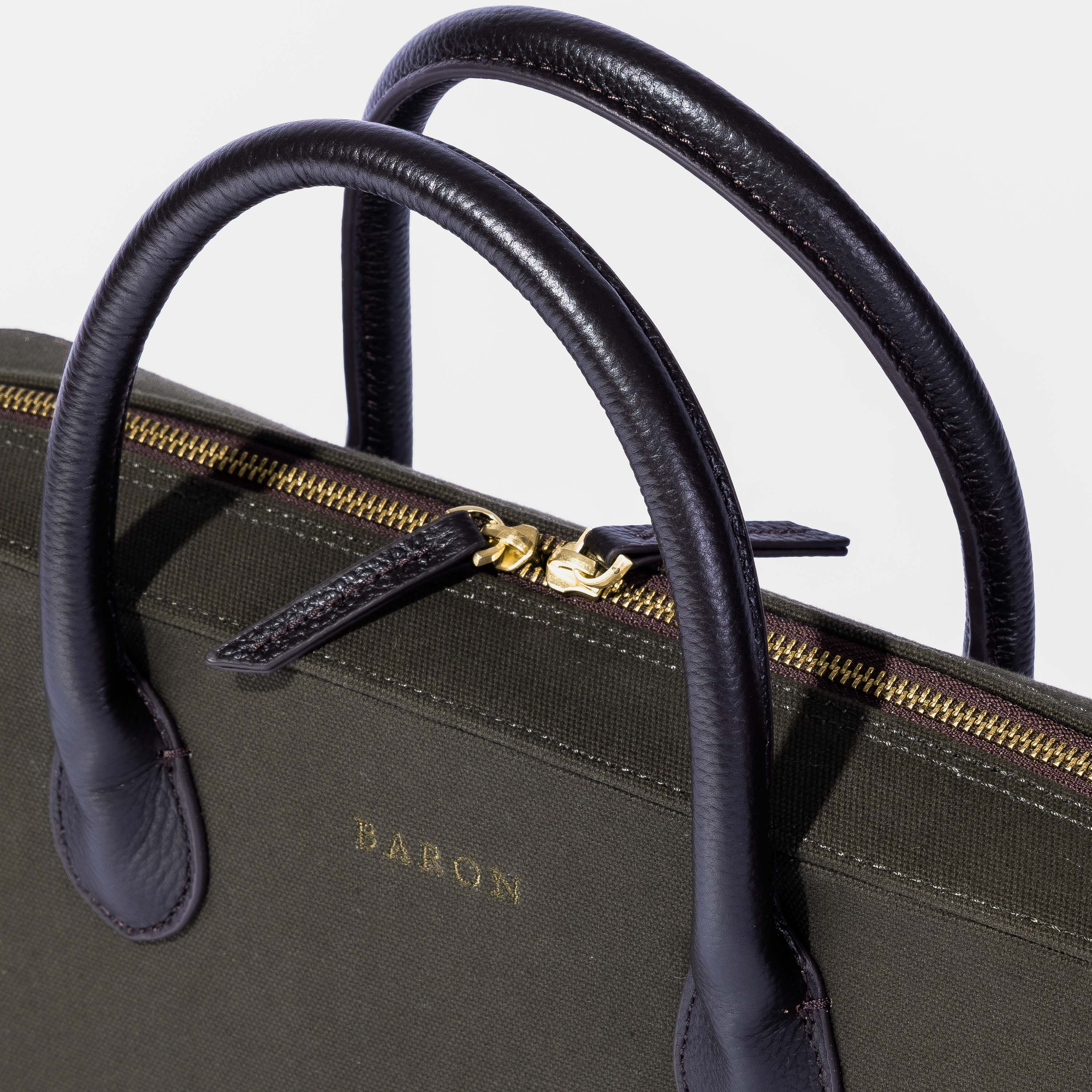 Baron — Computer Bag Green Canvas