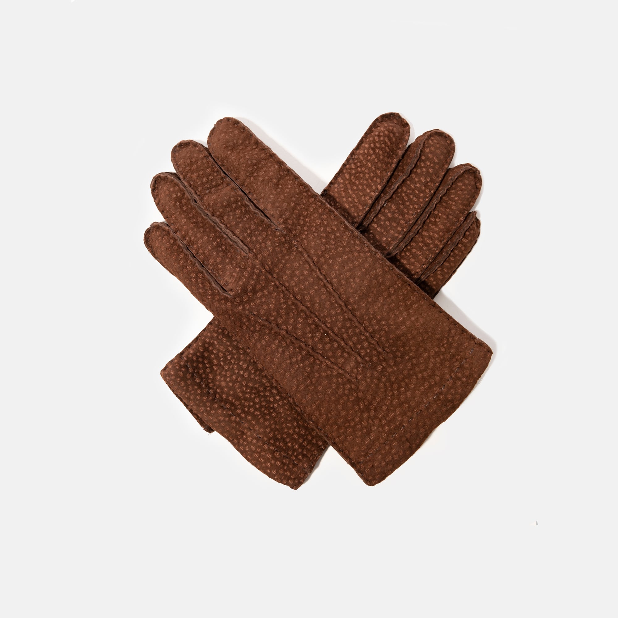 Baron — Leather Gloves Brown Carpincho