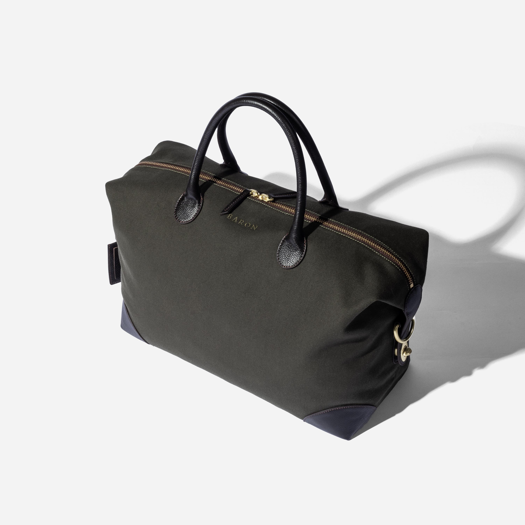 Baron — Small Weekend Bag Green Canvas