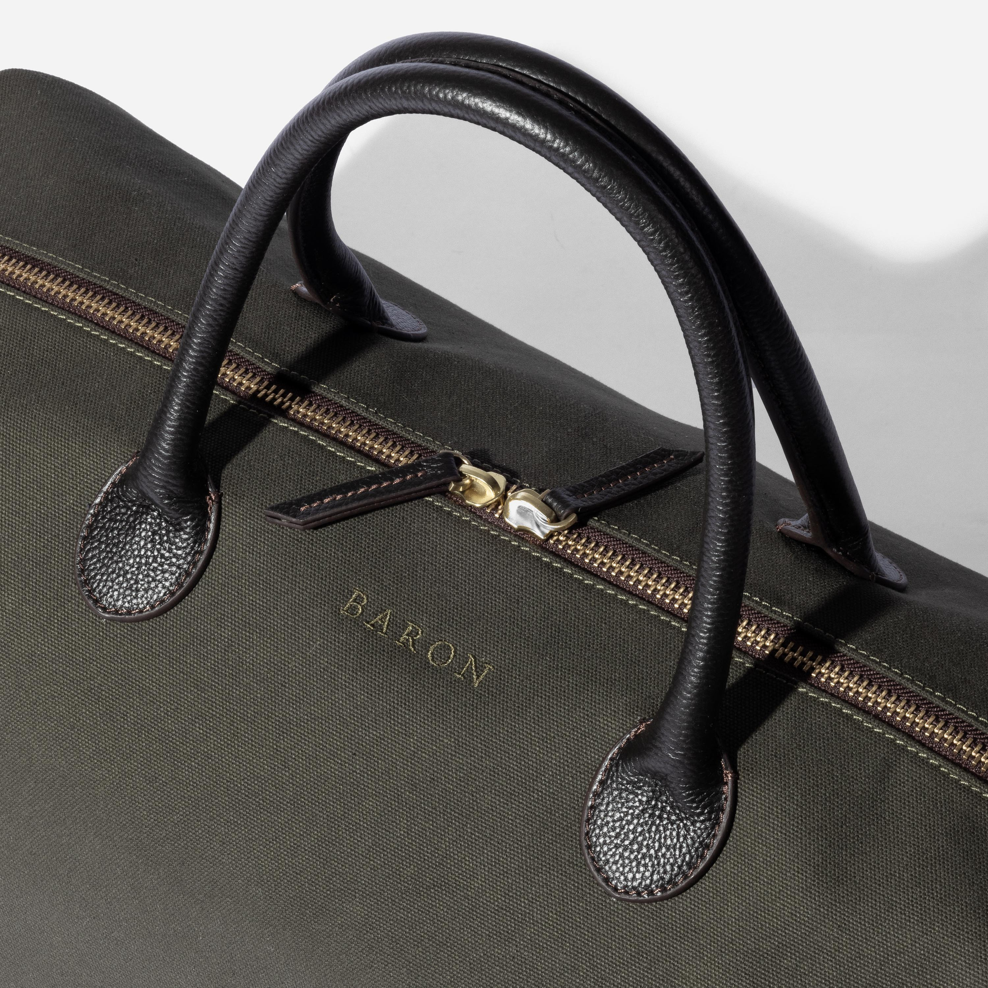 Baron — Small Weekend Bag Green Canvas