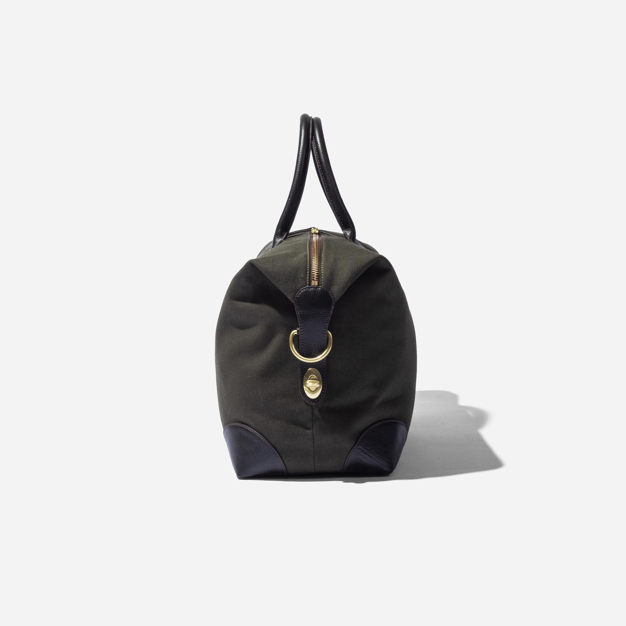 Baron — Small Weekend Bag Green Canvas