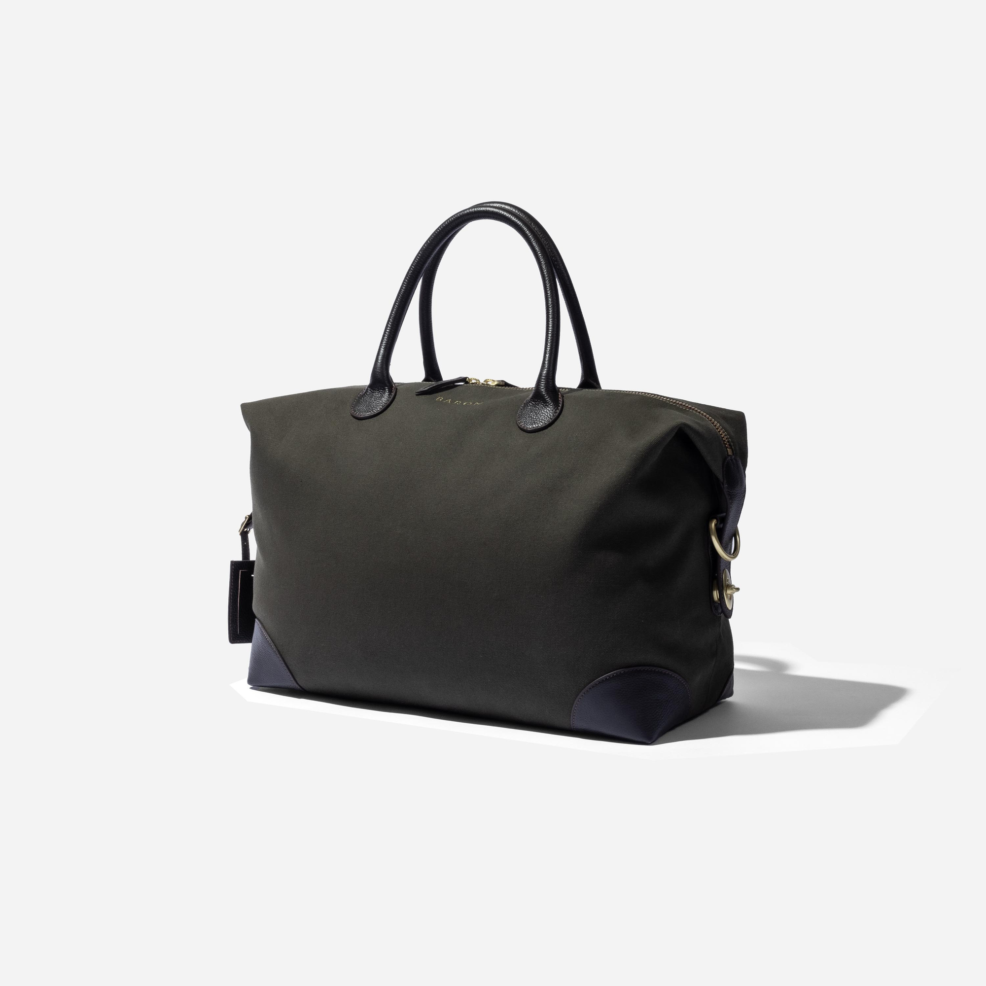 Baron — Small Weekend Bag Green Canvas