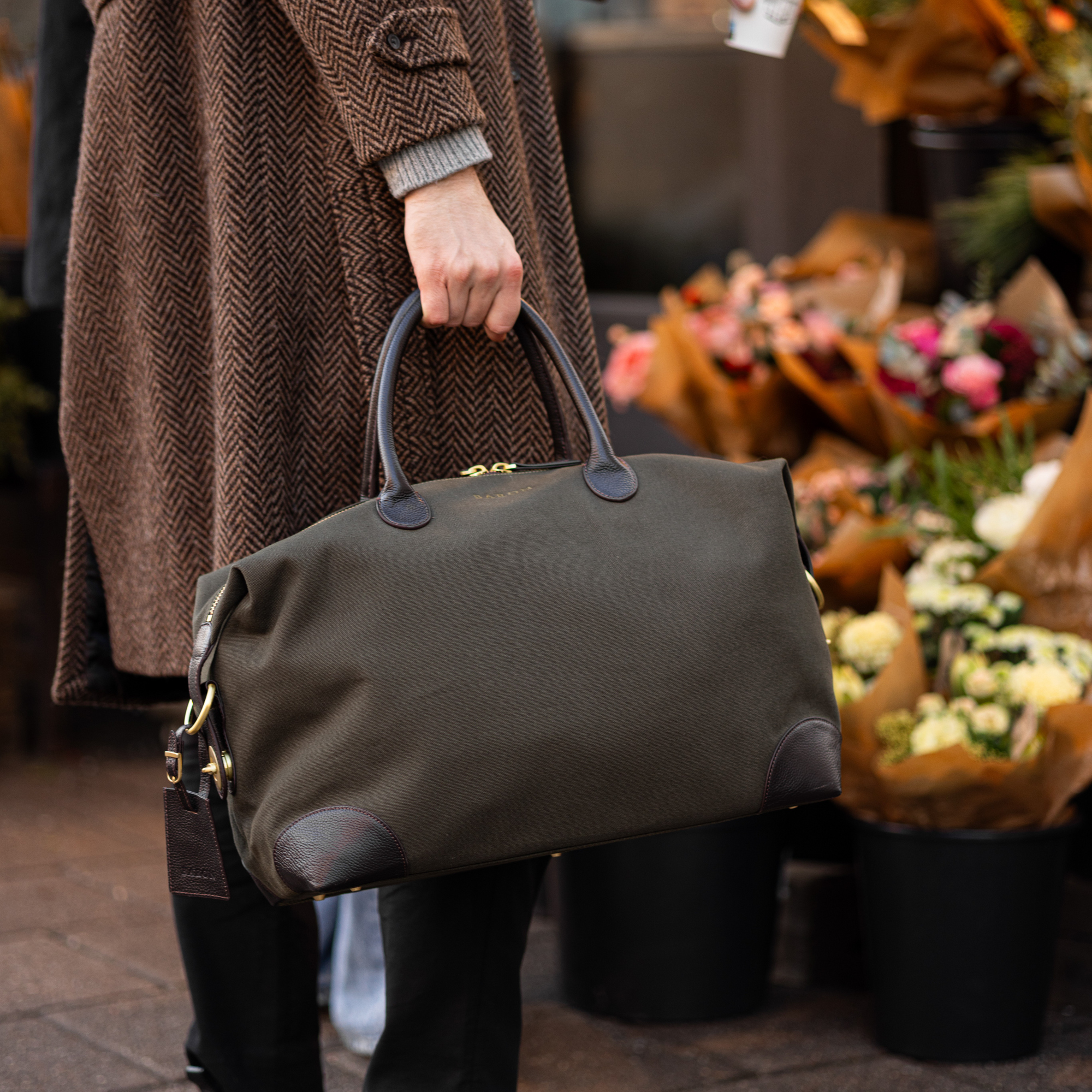 Baron — Small Weekend Bag Green Canvas