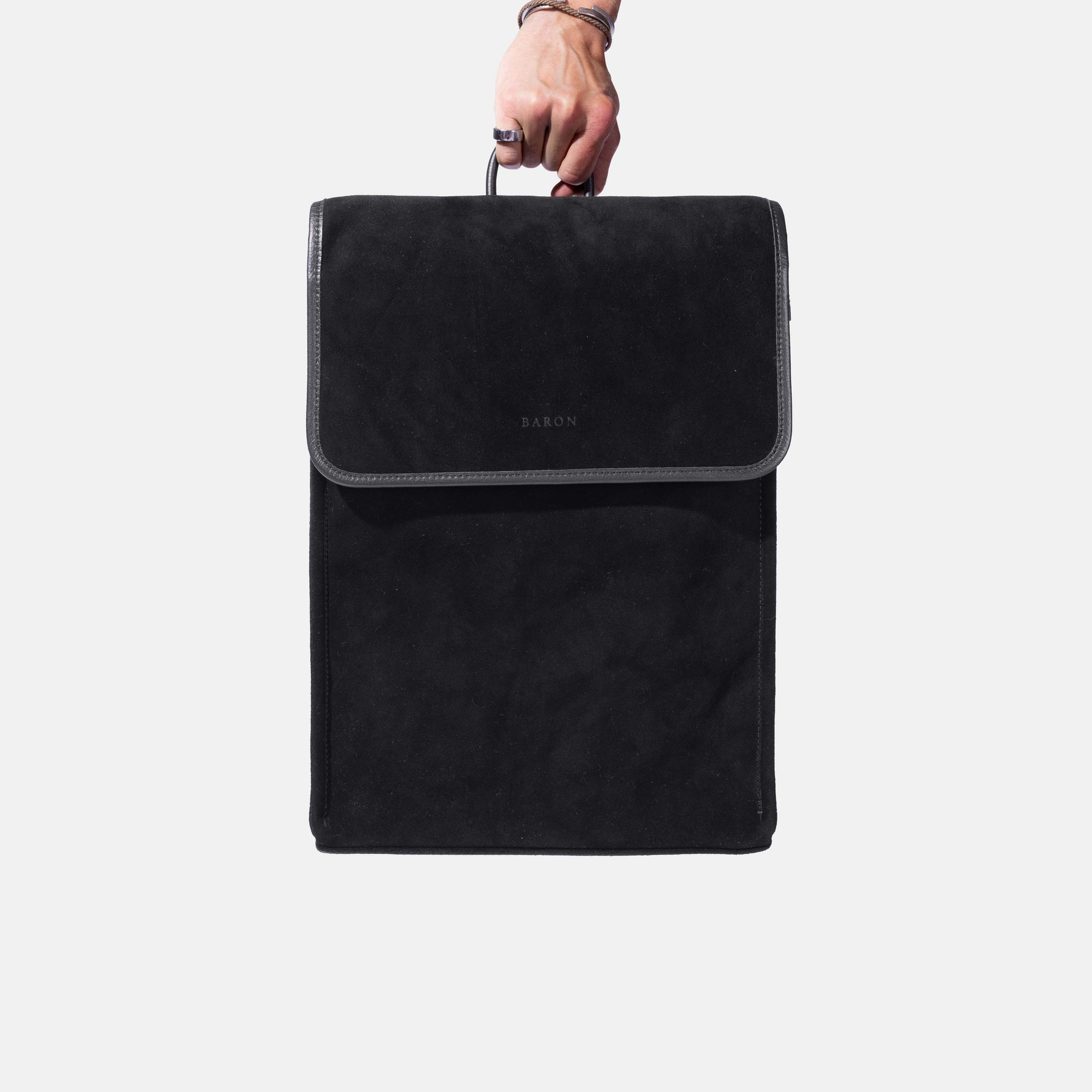 Baron — Backpack Black Suede